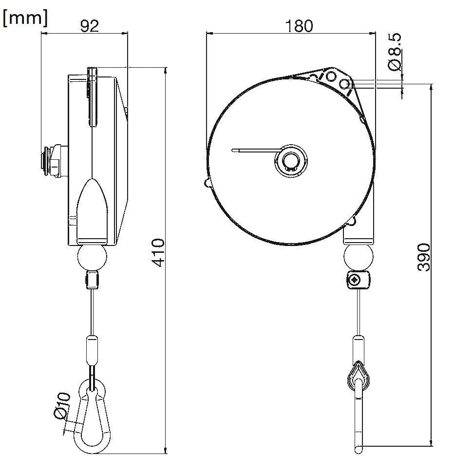 Food Industry Tool Balancer TECNA 9337IL (8.8 to 13.2lb, 8.2ft) – www.toolbalancersusa.com