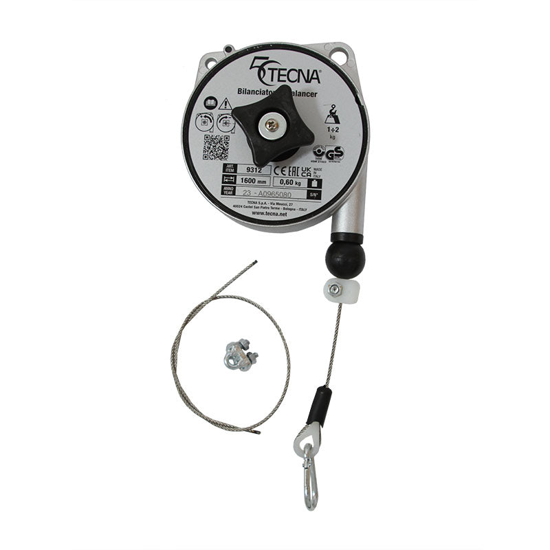 TECNA Tool Balancer 9312 (2.2 to 4.4lb, 5.2feet), light-duty retractor – www.toolbalancersusa.com