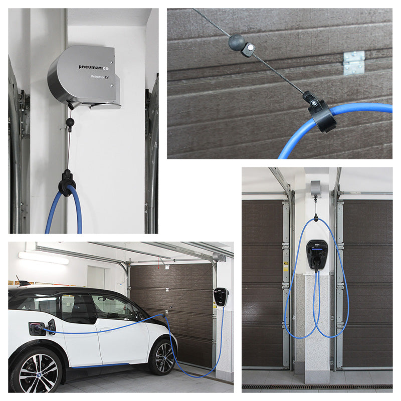 Level 2 EV Charger Cable Retractor Pneumatico EV1 (4.5 to 9lb, 10 feet ...