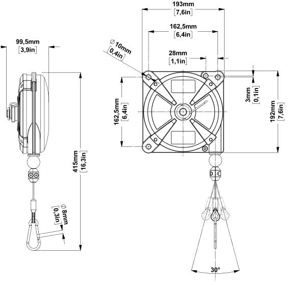 Tool Balancer ZECA 637 (22lb - 31lb, 8.2ft) – www.toolbalancersusa.com